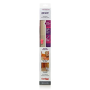 Con-Tact Brand Zip-N-Fit Solid Grip Liner, 18" x 4', Taupe (04F-CZ6U59-06AZ)