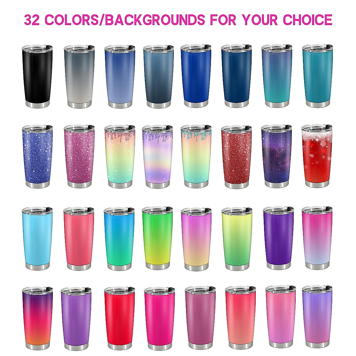 Personalized Tumbler Custom Vacuum Insulated Travel Mug Customizable Coffee Cup with Your Photos and Text Christmas Birthday Gift