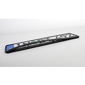 Standard Black Euro License Plate Holder - Universal Mounting Frame/Bracket