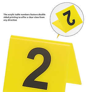 Hemoton 10pcs Evidence Markers Crime Scene Marker Tents 1-10 Table Number Tents for Halloween Party Decorations Yellow