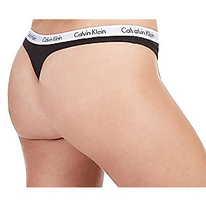 Calvin Klein Carousel 3-Pack Thong Black/White/Grey Heather SM (Women's 4-6)