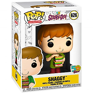 POP Scooby Doo - Shaggy with Sandwich Funko Vinyl Figure (Bundled with Compatible Box Protector Case), Multicolor, 3.75 inches