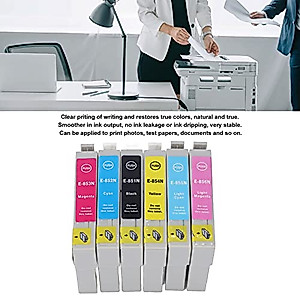Ink Cartridge BK C M Y LC LM 6 Colors Printing Accessory Part Clear Printing Large Capacity Broad Utility for Photo Paper Document (T0811N/T0812N/T0813N/T0814N/T0815N/T0816N)