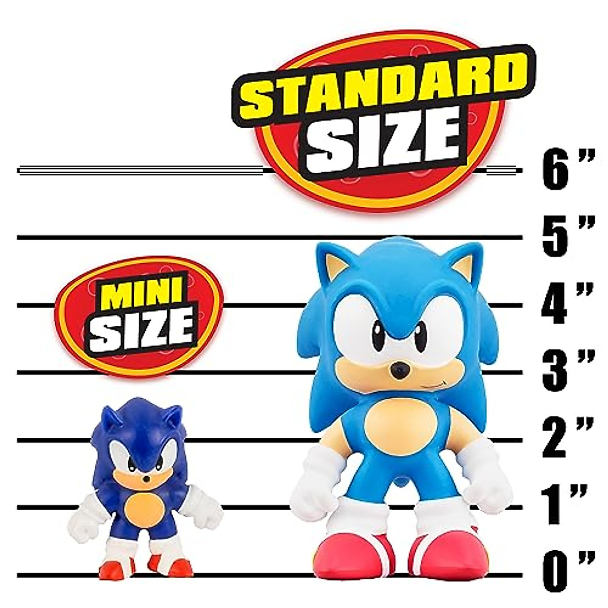 Heroes of Goo JIT Zu Minis Sonic 6 Pack - Collectible Stretchy Minis, 6 Stretchy Sonic Characters