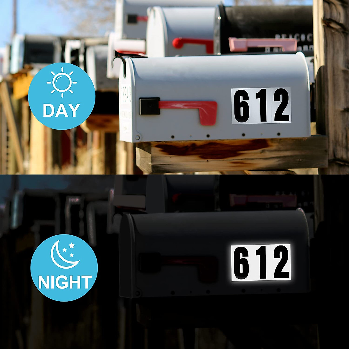 2 PACK,120 Numbers, Reflective Adhesive Mailbox Number Pack, 3", Waterproof Number Stickers for Signs, Door, Cars, Trucks, Home, Business, Address Number