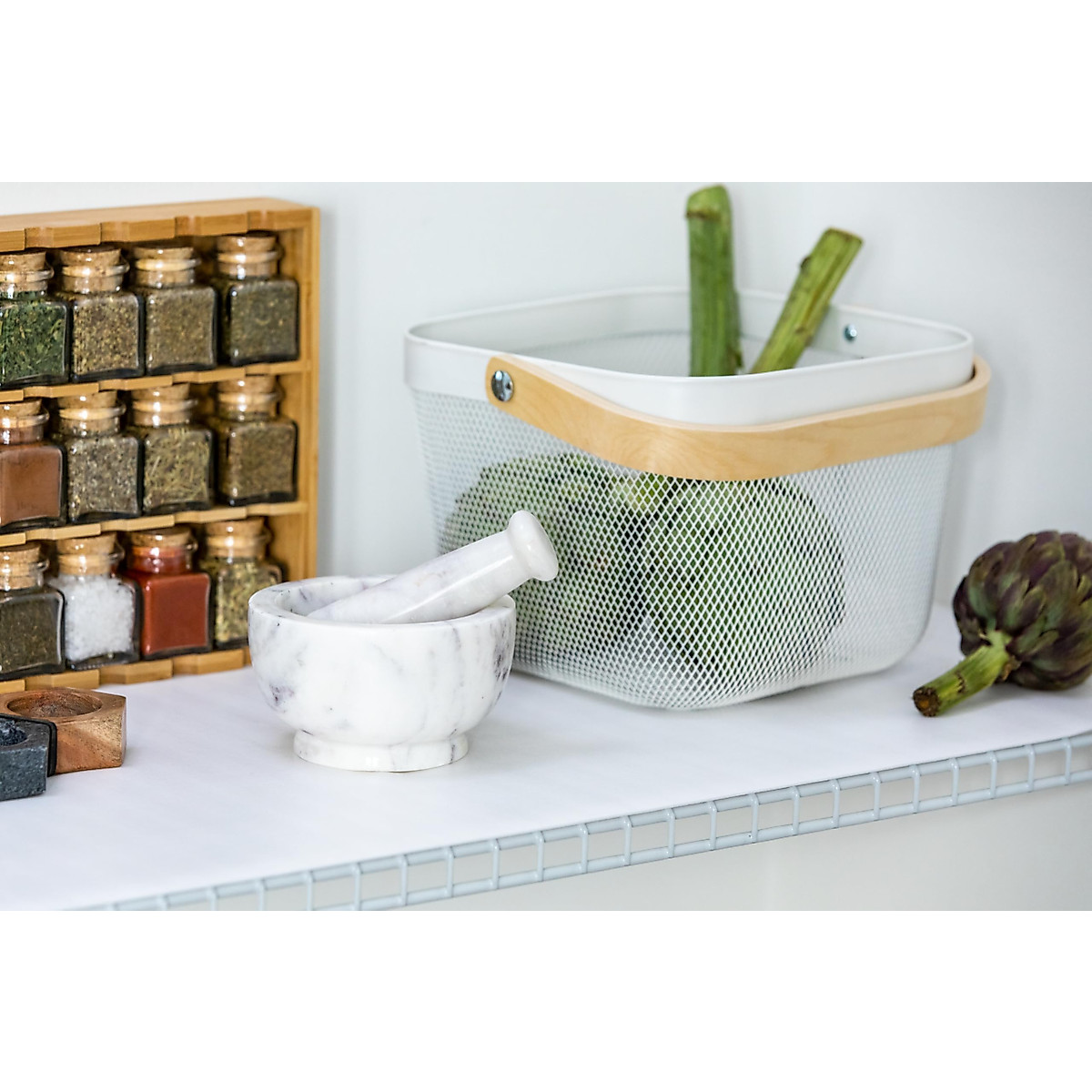 Duck Brand Solid Grip Easy Shelf Liner with Clorox, White