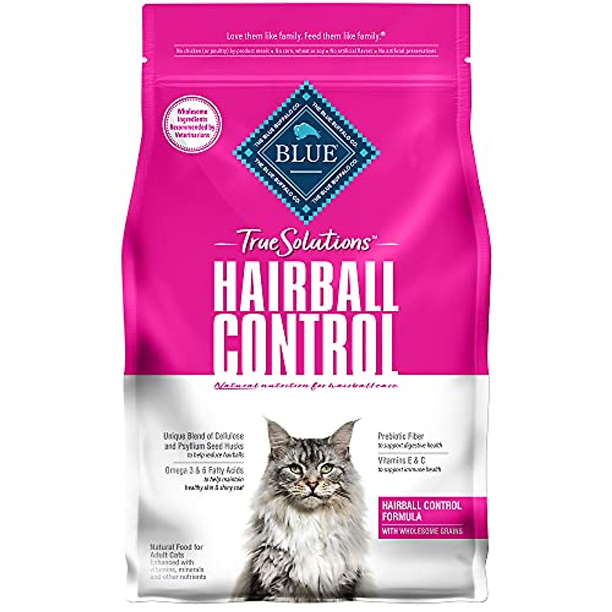 Blue Buffalo True Solutions Hairball Control Natural Adult Dry Cat Food, Chicken 3.5-lb