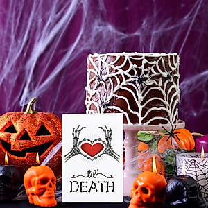 D24TIME Skeleton Halloween Wedding Card-Romantic Til Death Wedding Anniversary Card for husband wife Couples Spooky Anniversary Card for Boyfriend Girlfriend-Bridal Party Card-Til Death-4"×6"
