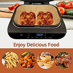 Air Fryer Liners Ninja Foodi Grill Xl Accessories for Ninja Smart Xl Air Fryer, 125Pcs Air Fryer Disposable Paper Liner For Ninja FG551 6-In-1 Grill Parchment Paper Rectangular Air Fryer Accessories