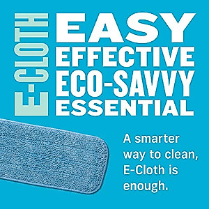 E-Cloth Deep Clean Mop Head, Microfiber Mop Head Replacement for Floor Cleaning, Great for Hardwood, Laminate, Tile and Stone Flooring, Washable and Reusable, 100 Wash Guarantee, 1 Pack