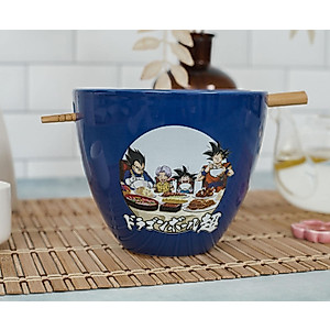 Just Funky Dragon Ball Super Japanese Dinnerware Set | 16-Ounce Ramen Bowl with Chopsticks