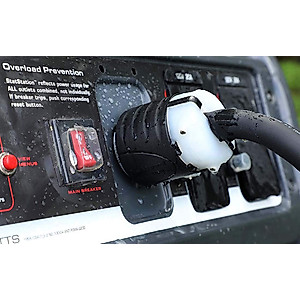 L6-30P 3-Pin Male Twist Lock Plug To 14-50R 4-Prong Female Socket Receptacle Outlet Electric Power Cord Cable Miller Lincoln Hobart Plasma Cutter Welder Adapter/Converter NEMA FX470W