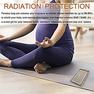 HOMERIT Cell Phone Anti-Radiation Sleeve Faraday Bag Pregnant Phone Rf Signal Shielding Blocker 5G GPS EMF RFID Signal Blocking Bag Car Key Wallet Security Pouch Privacy Protection (A), 20x10cm