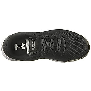 Under Armour womens Charged Pursuit 2 Running Shoe, Black/White, 7.5 US