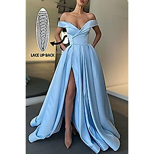 Mermaid Prom Dresses with Pockets for Junior Satin Pleated Formal Evening Gown US18W Hot Pink