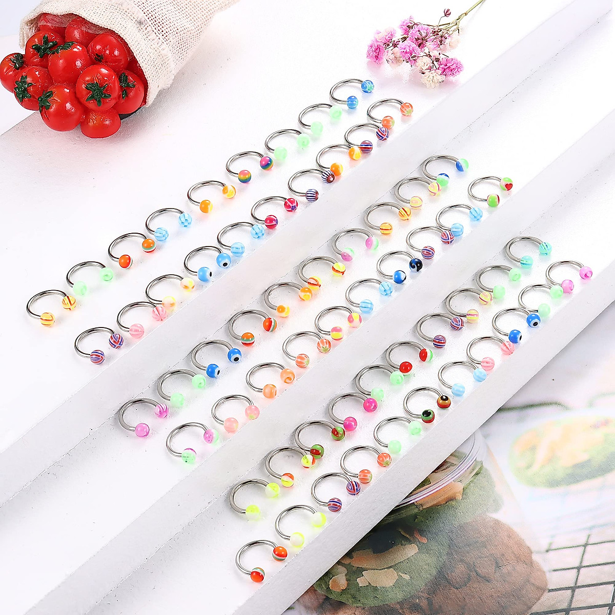 Drperfect Septum Jewelry for Women Men 8MM Horseshoe Septum Ring 16G Surgical Steel Septum Piercing Jewelry 8MM