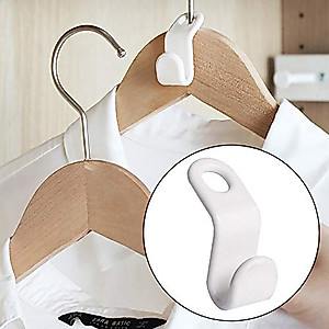 12PCS Space Saving Clothes Hangers, Clothes Organiser for Wardrobe Closet, Clothes Hangers Space Savers, Magic Hangers, Clothes Hanger Connector Hooks, Cascading Clothes Hangers White