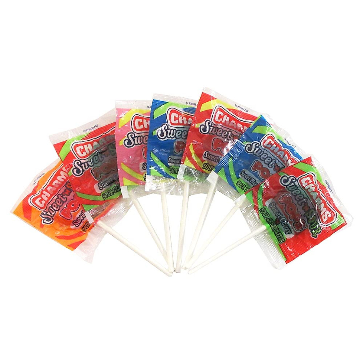28 Pc Charms Sweet Sour Pops Lollipop Sucker Stick Candy Lollypops Party Favors