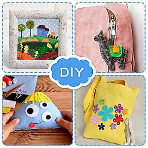 10Pcs Felt Fabric Sheets for Craft White Thick Stiff 12 x 12 inches White Felt Fabric Sheet Thickness 1mm Rectangles DIY Sewing Manual Materials Patchwork Wrapping Arts Crafts Christmas Costumes