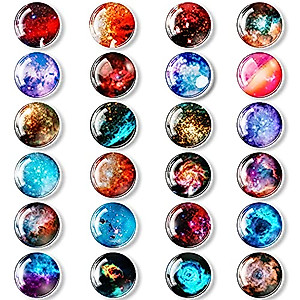 FINDMAG 24 Pack Refrigerator Magnets Decorative, Whiteboard Magnets, Glass 3D Cute Fridge Magnets, Small Magnets for Fridge, Office, Home, Kitchen, Cabinet, Whiteboard, Photo, Message, Gift