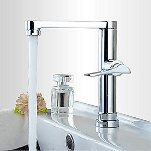 DMUNIZ Classic Kitchen Faucet Balcony Washbasin Full Copper Rotating Single Hole Single Cooling Faucet Kitchen Taps Chrome Kitchen Taps Square