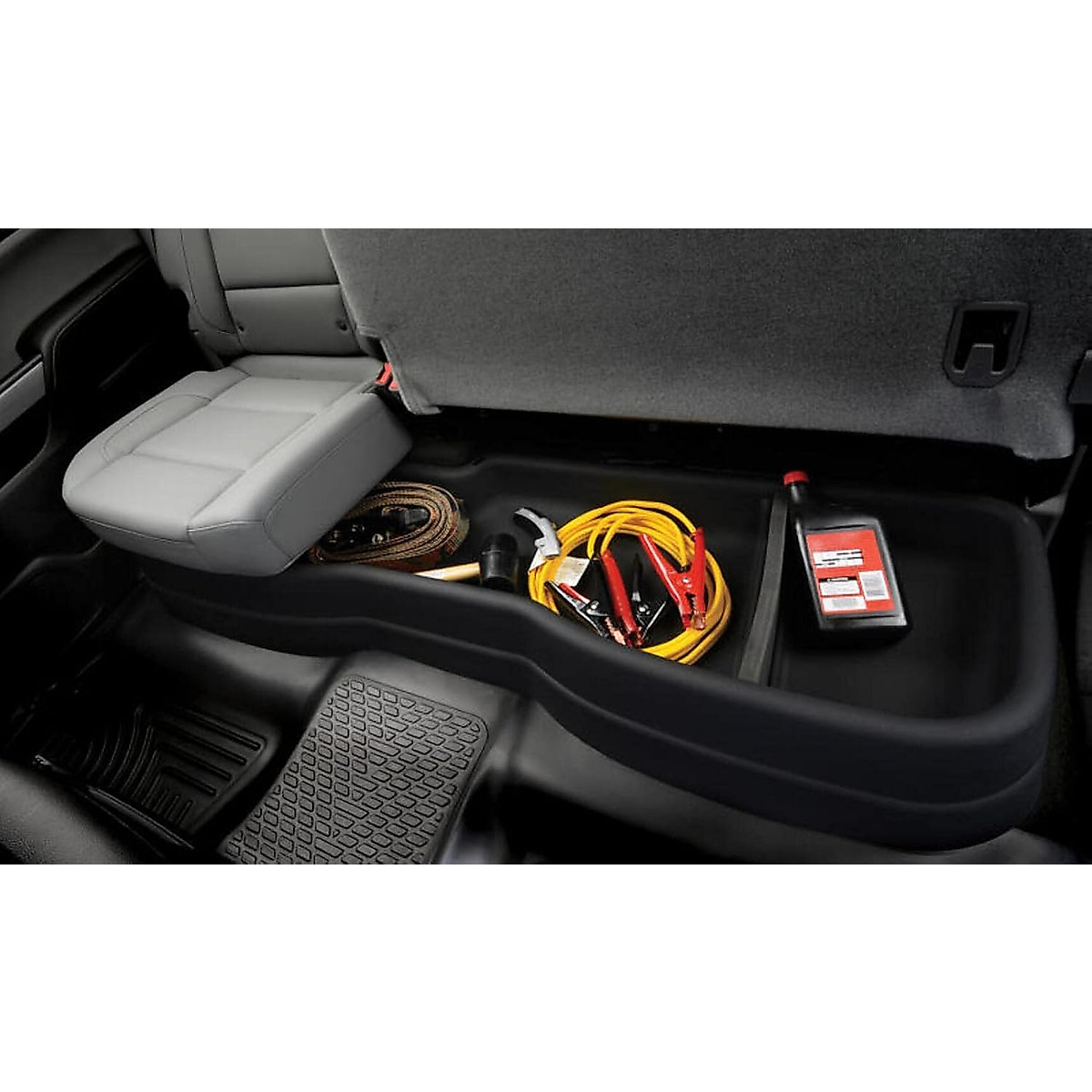 Husky Liners Gearbox Storage Systems | Under Seat Storage Box - Black | 09001 | Fits 2007-2013 Chevrolet Silverado/GMC Sierra 1500, 2007-2014 Chevrolet Silverado/GMC Sierra 2500/3500 Crew Cab 1 Pcs