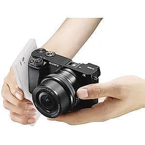 Sony Alpha a6000 Mirrorless Digital Camera with 16-50mm + 55-210mm Lenses with 64GB Memory Card -International Model