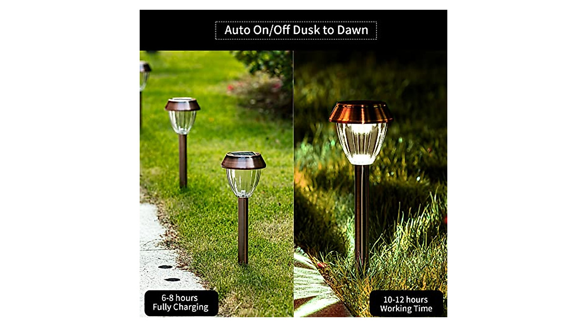SOLATINO Solar Pathway Lights - Bright & Waterproof