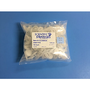 Syringe Filter, PTFE, 30mm Diameter, 0.22um, 100/pk