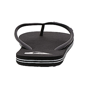 Quiksilver Men's Molokai 3 Point Flip Flop Sandal, Black/Black/White, 11