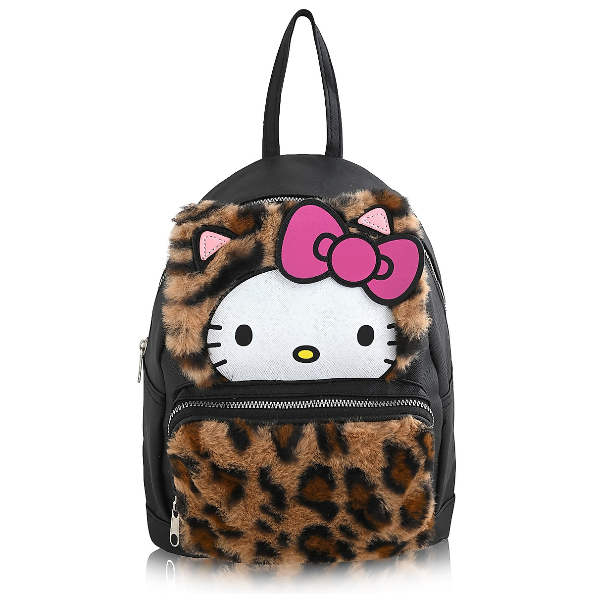 Hello Kitty Mini Backpack Kawaii Bag for Toddler Girls - Kids’ School Travel Bag - Girl’s Fashion Accessory (Leopard)