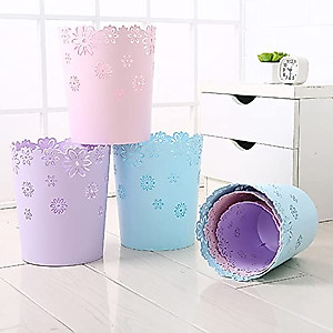 Trash can, Bedroom Trash can,Cute Trash can for Bedroom, Pink Bathroom Accessories,Pink Garbage can.