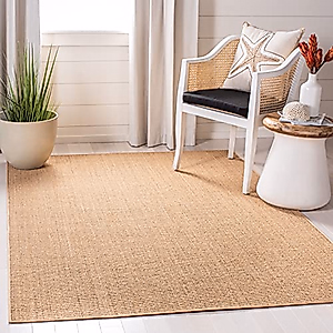 MARTHA STEWART Collection by SAFAVIEH 9' x 13' Beige MSR9501B Farmhouse Sisal & Jute Area Rug