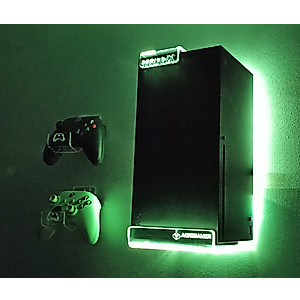 Wall Mount for Xbox SERIES S with Multicolor LED Lighting KIT + 2 Control Mount