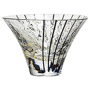 東洋佐々木ガラス Toyo Sasaki Glass 10784 Cold Sake Glass, Edo Glass, Yachiyo Kiln Cup, Tsukimi Sake, Made in Japan, 2.7 fl oz (80 ml), Pack of 24, Black