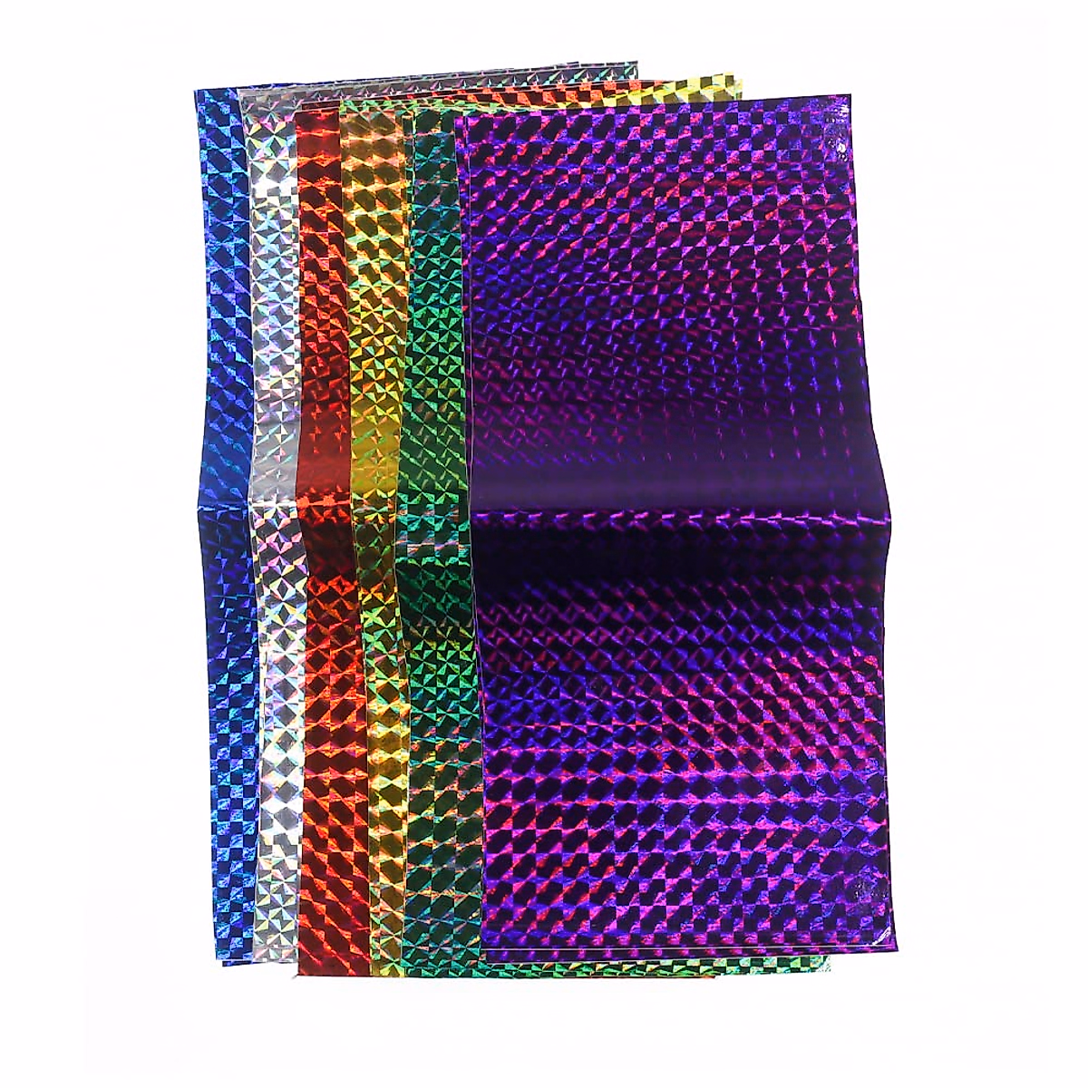 Greatfishing 12PC Mixed Colors Holographic Fish Scale Lure Sticker Film Fly Tying Rainbow Flash Film Jig Squid Jig Lure DIY Material