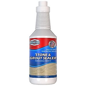 Clean-eez Grout Sealer - Protect Your Floors and Showers from Stains - Natural Stone Safe - Water and Oil Shield - Large 32 oz Bottle