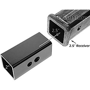 LFPartS 2.5" to 2" Metal Trailer Receiver Hitch Adapter Sleeve