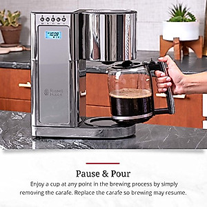 Russell Hobbs Glass Series 8-Cup Coffeemaker, Silver & Stainless Steel, CM8100GYR