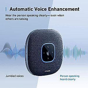 Anker PowerConf S3 Bluetooth Speakerphone with 6 Mics, Enhanced Voice Pickup, 24H Call Time, App Control, Bluetooth 5, USB C, Conference Speaker Compatible with Leading Platforms, Home Office,Blue