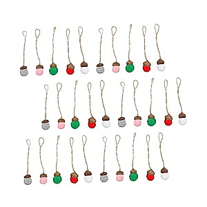 NOLITOY 24pcs Felt Christmas Material Felt Balls Bulk Wool Acorn Ornaments Acorn Accessories Decorate Christmas Acorn Balls Pendant Christmas Tree Manual Christmas Tree Hanging Decor