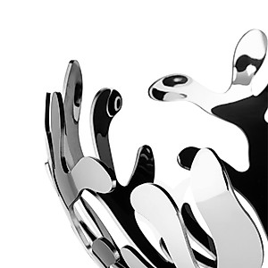Alessi "Mediterraneo" Fruit Bowl in 18/10 Stainless Steel Mirror Polished, Silver - ESI01/25