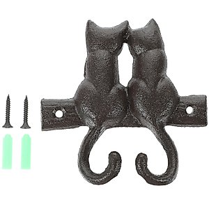 1pc Cast Iron Hook Decorative Clothing Hook Retro Iron Hook Retro Style Hook Vintage Design Hanger Creative Iron Hook Home Decor Hat-and-coat Hook Wall-mounted Hanger Hat Hook