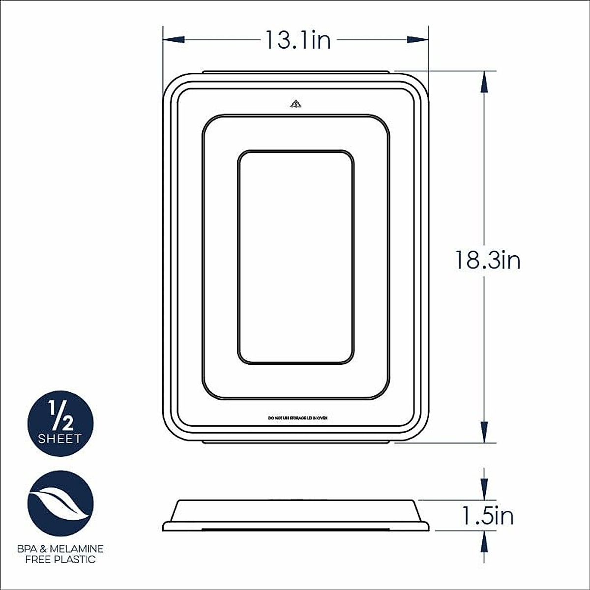 Nordic Ware Naturals Two Half Sheets with Lid Set, 3-Pieces