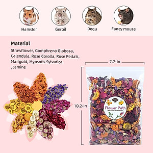 Niteangel Natural & Soft Hamster Bedding Mate Small Animal Habitat Decor for Syrian Dwarf Hamsters Gerbils Mice Degus Bunny or Other Small-Sized Pet (Flowers Scent Path)
