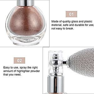 Beaupretty Glitter Powder Spray Pressed Powder Loose Perfume Bottle Sparkle Powder Makeup Body Dust for Beauty Highlighter Shimmer Cosmetic