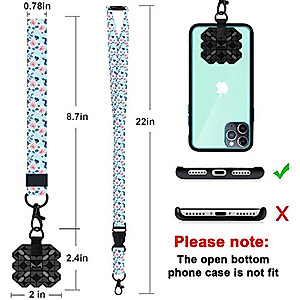 M MYECOGO Phone Lanyard, Neck Lanyard & Wrist Lanyard keychain Holder for Phone Case