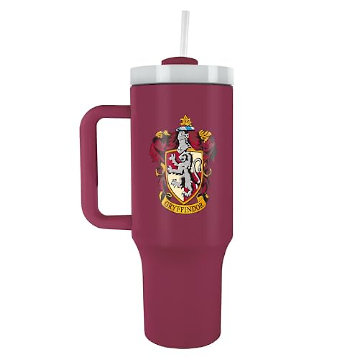 Pyramid International Harry Potter Gryffindor 40oz/1200ML Tumbler with Straw and Lid, Advanced Double-Wall Vacuum Insulation, Keeps Beverages Cold Up to 11 Hours, Hot Up to 7 Hours, BPA-Free