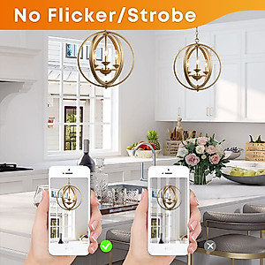 E12 Candelabra LED Edison Bulbs 40W Equivalent, 500 Lumen Soft White B10(C35) Dimmable Chandelier Light Bulbs Ceiling Fan, 5W Clear Glass Vintage Edison Bulb, 6 Pack