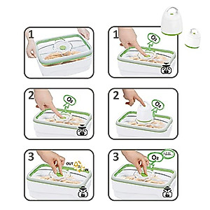 FOSA extra large 4L bread box container Vacuum pump TURTLR not included